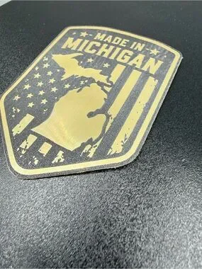 TechBinBytes | Accents | 3 Made In Michigan Gold Shield Sticker | Poshmark